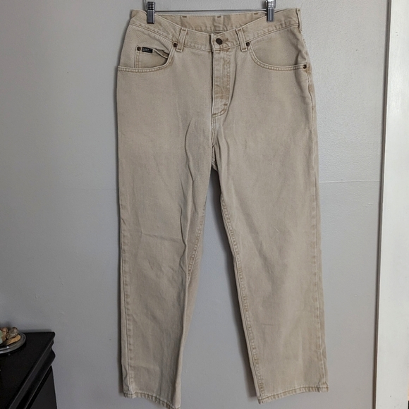 Lee | Jeans | Vintage Lee Contrast Stitch Khaki Color Jeans | Poshmark